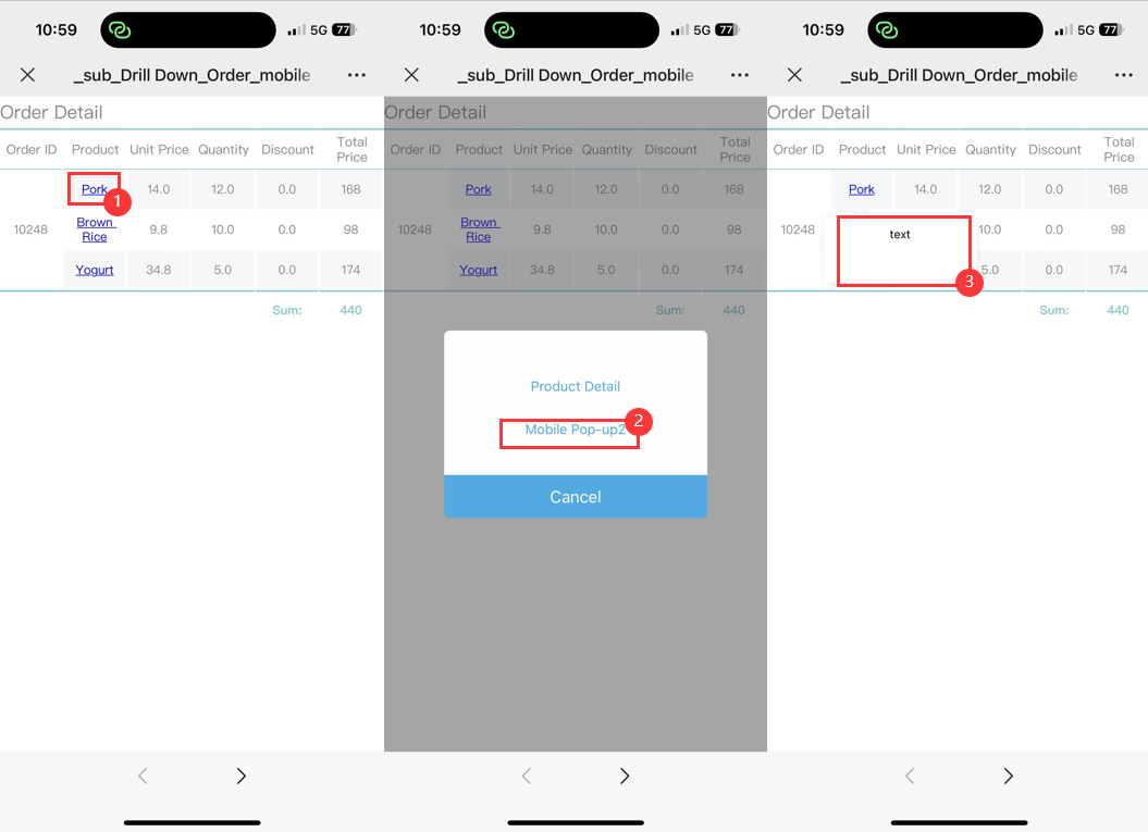 [General] Mobile Pop-Up-FineReport Help Document