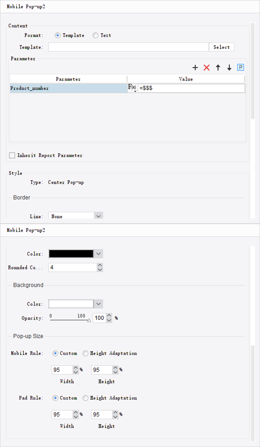 [General] Mobile Pop-Up-FineReport Help Document