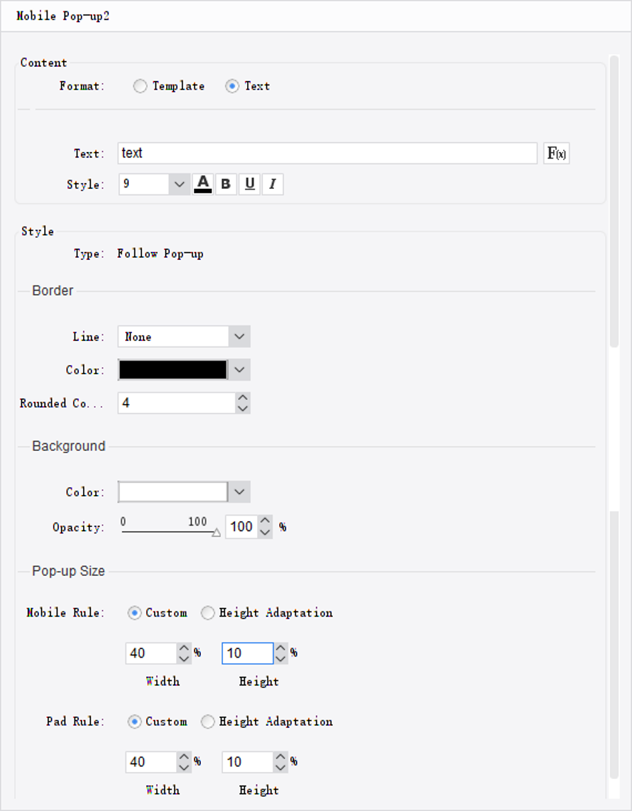 [General] Mobile Pop-Up-FineReport Help Document