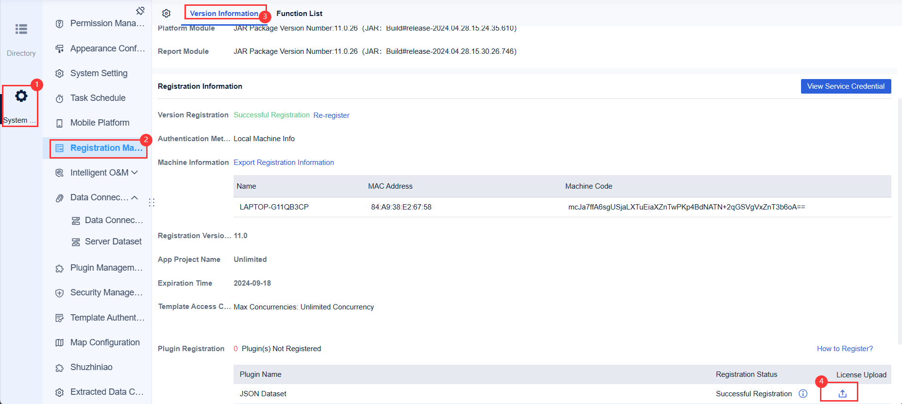 Plugin Registration-FineReport Help Document