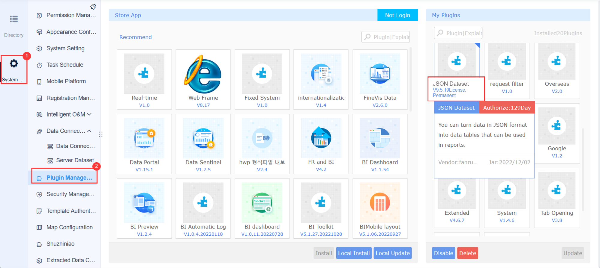 Plugin Registration-FineReport Help Document