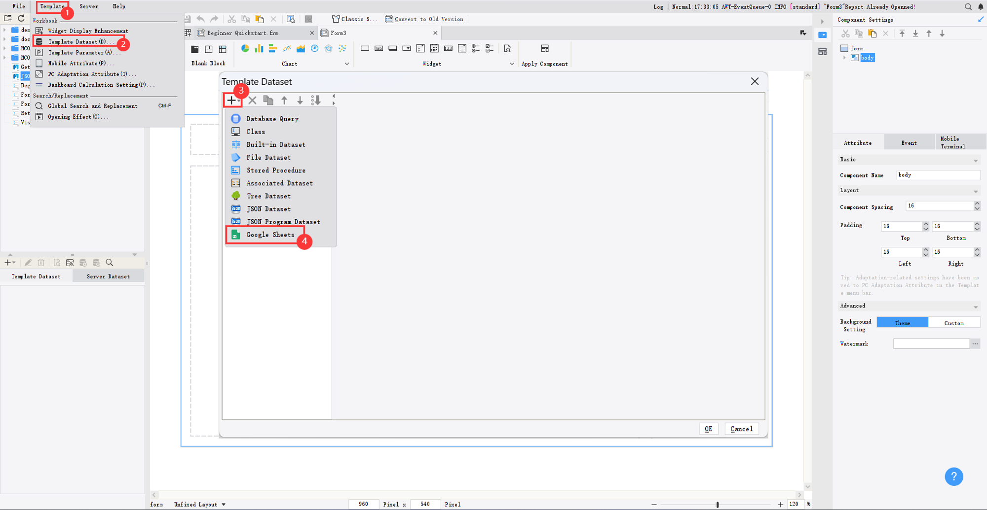 Data Connection to Google Sheets-FineReport Help Document