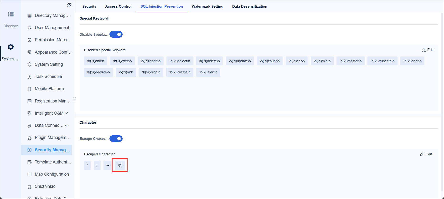 SQL Injection Prevention-FineReport Help Document