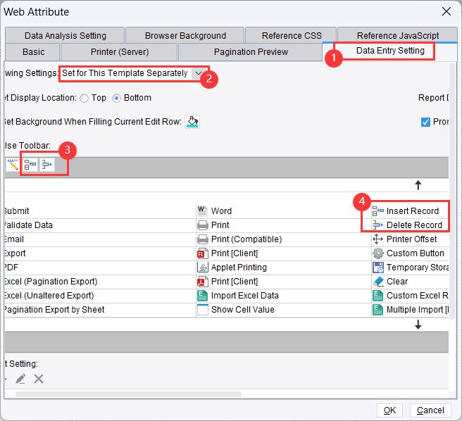 Row Insertion and Deletion-FineReport Help Document