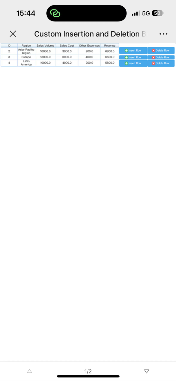 Row Insertion and Deletion-FineReport Help Document