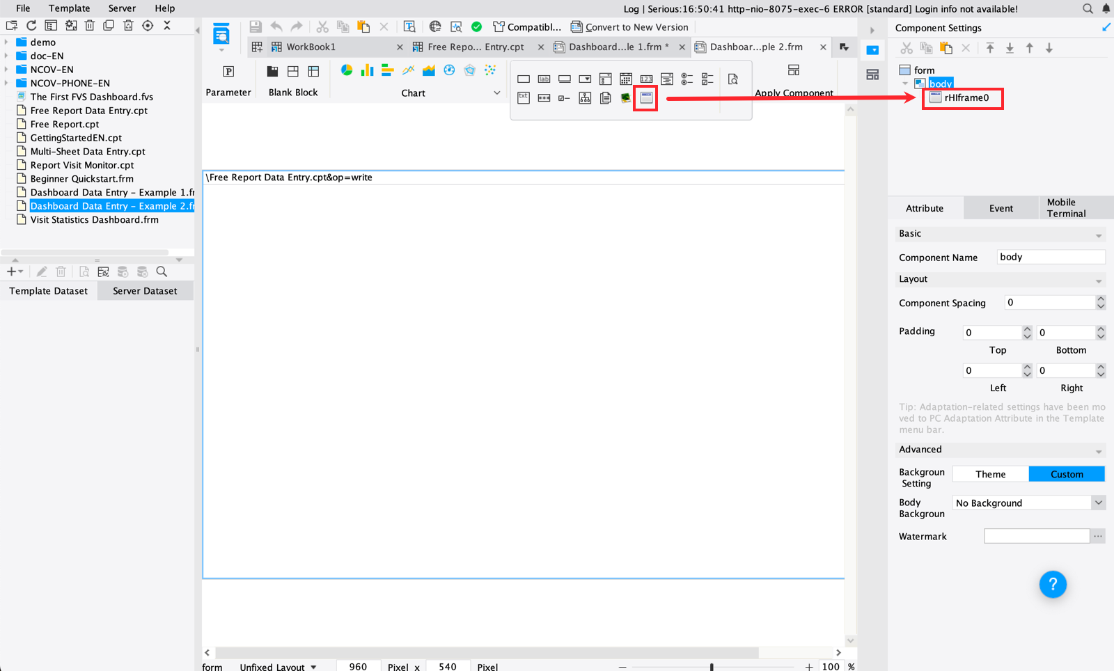 Dashboard Data Entry-FineReport Help Document