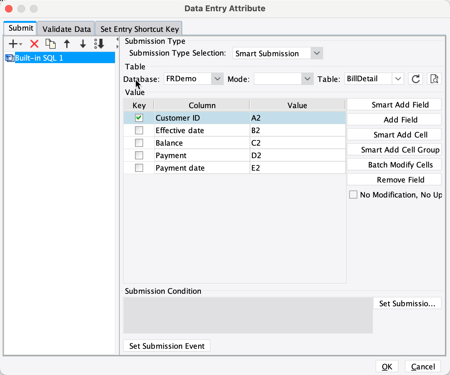 Simple Multi-Sheet Data Entry-FineReport Help Document