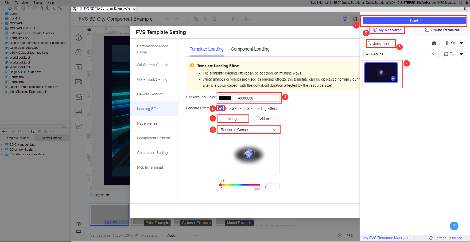 FVS Template Loading Effect-FineReport Help Document
