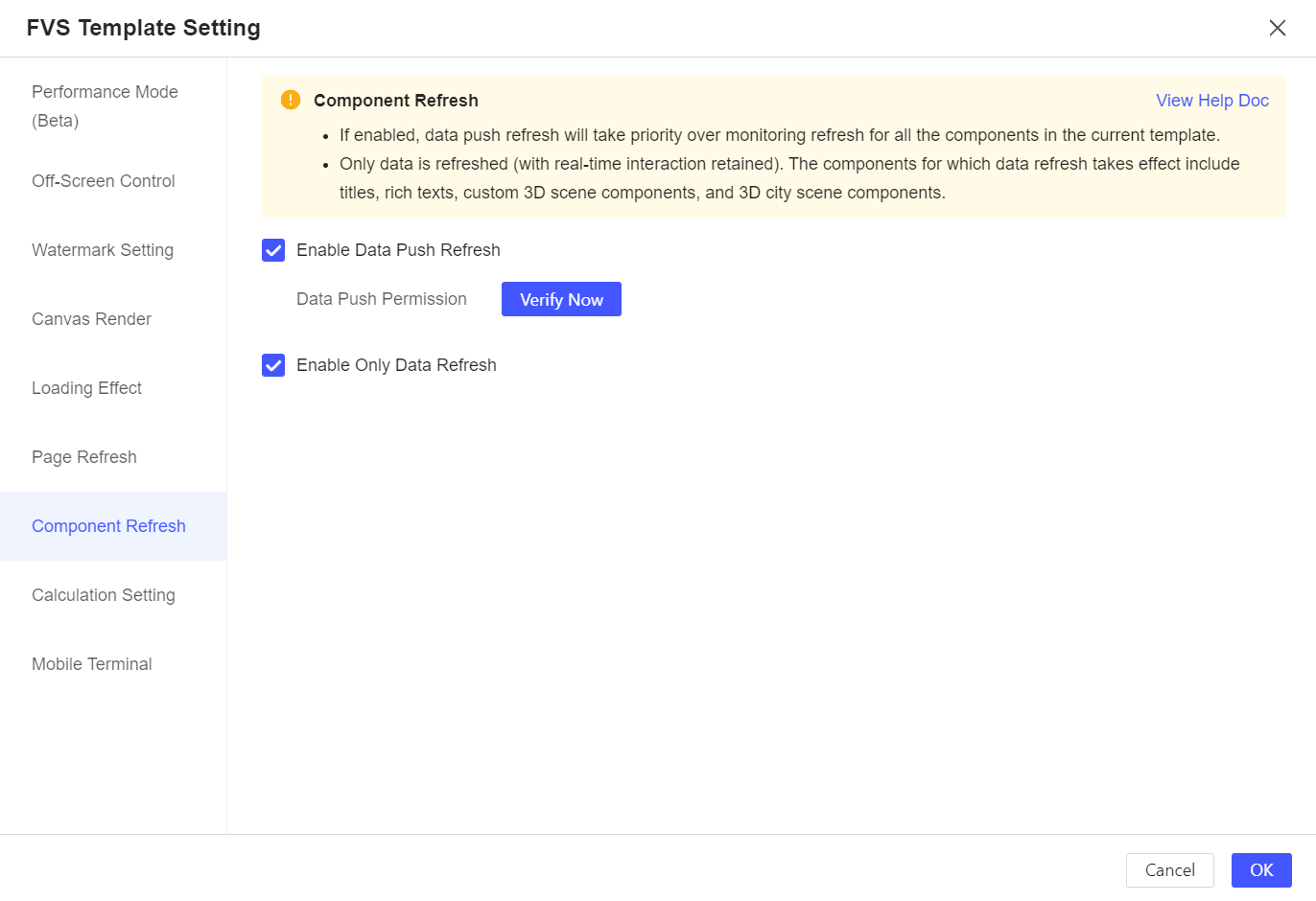 FVS Component Refresh-FineReport Help Document