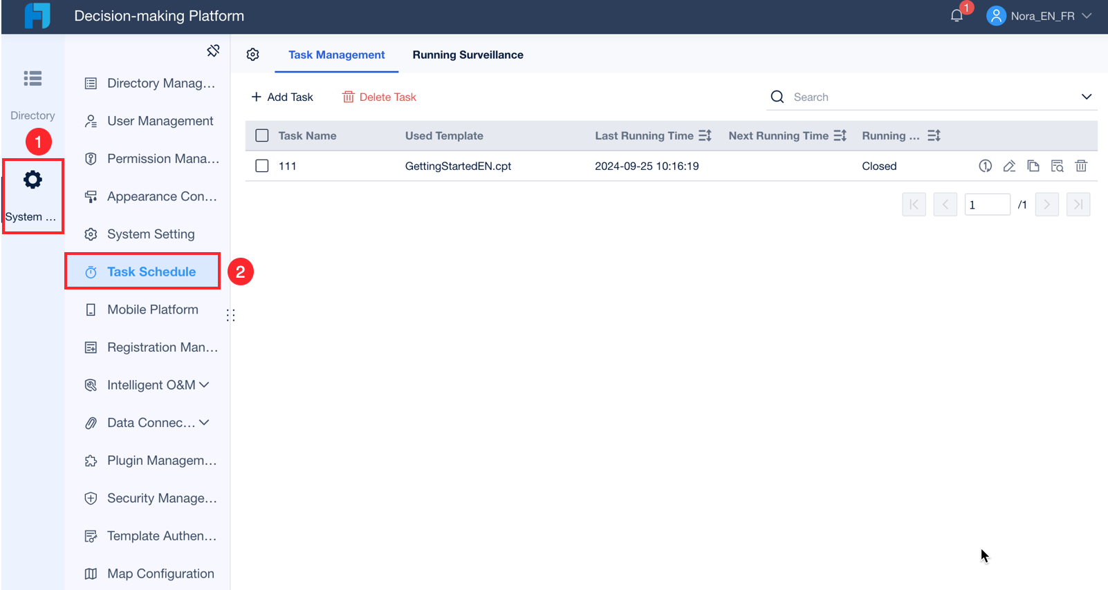 Task Schedule-FineReport Help Document