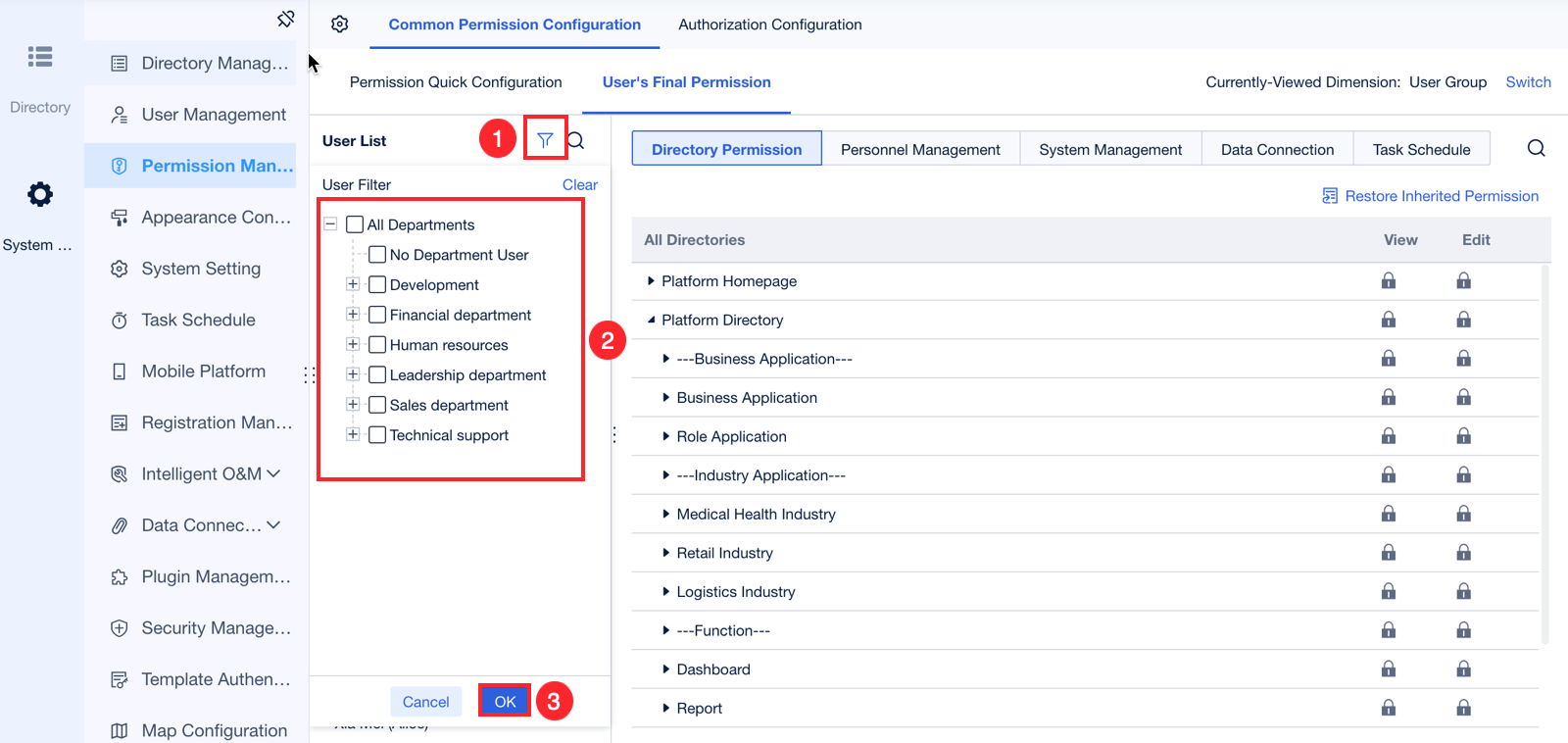 Permission Assignment Based on Users-FineReport Help Document