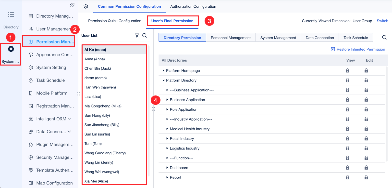 Permission Assignment Based on Users-FineReport Help Document