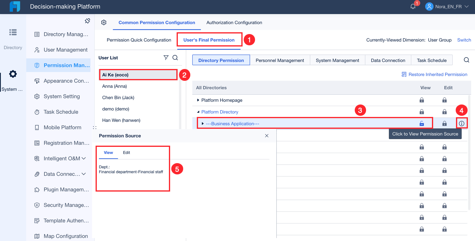 Permission Assignment Based on Users-FineReport Help Document