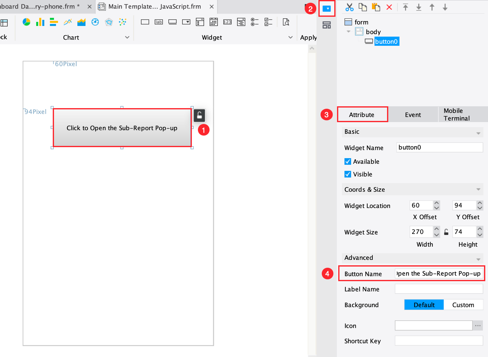 [General] Opening/Closing a Dialog Box Through a Button Widget with JavaScript-FineReport Help ...