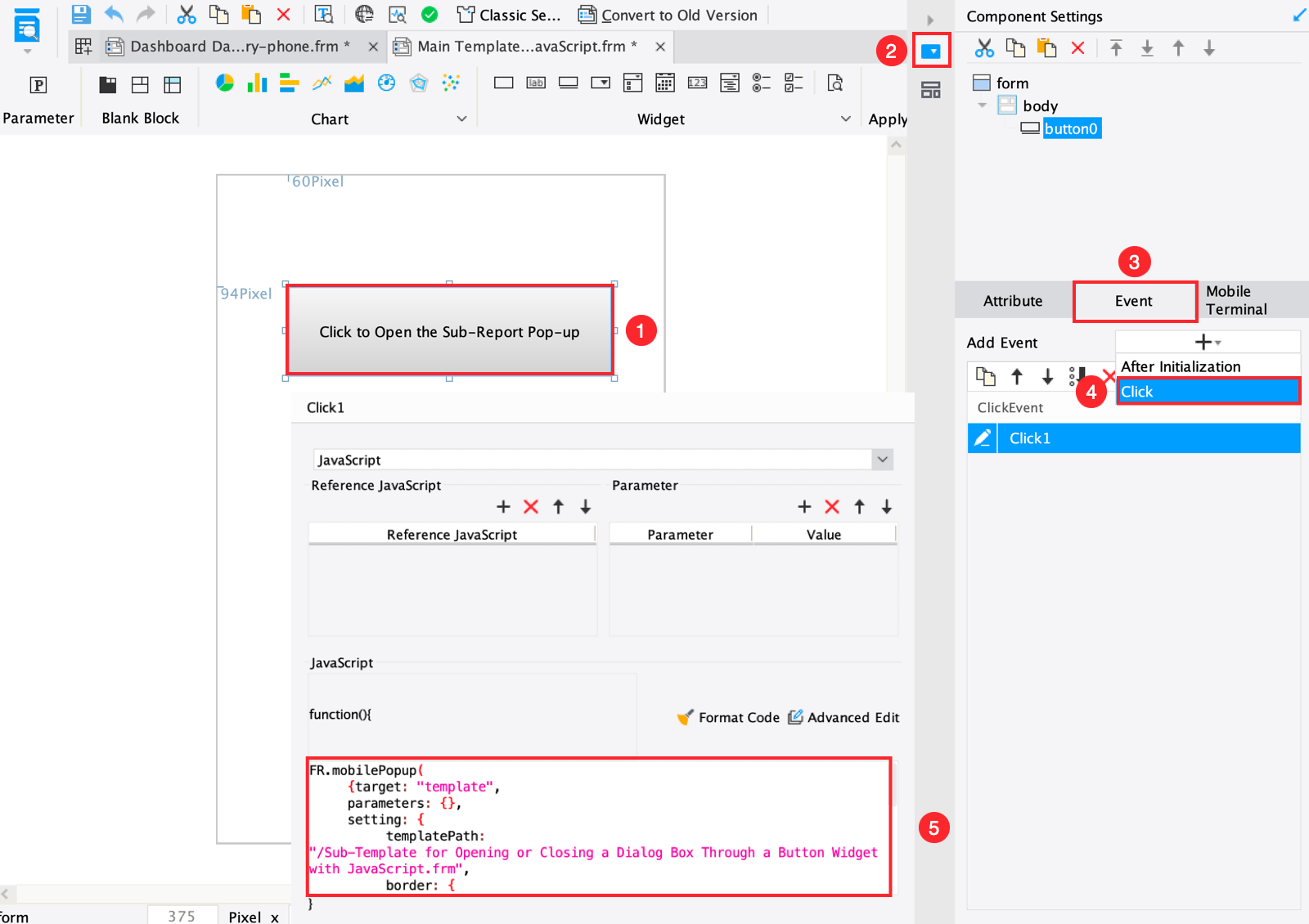[General] Opening/Closing a Dialog Box Through a Button Widget with ...