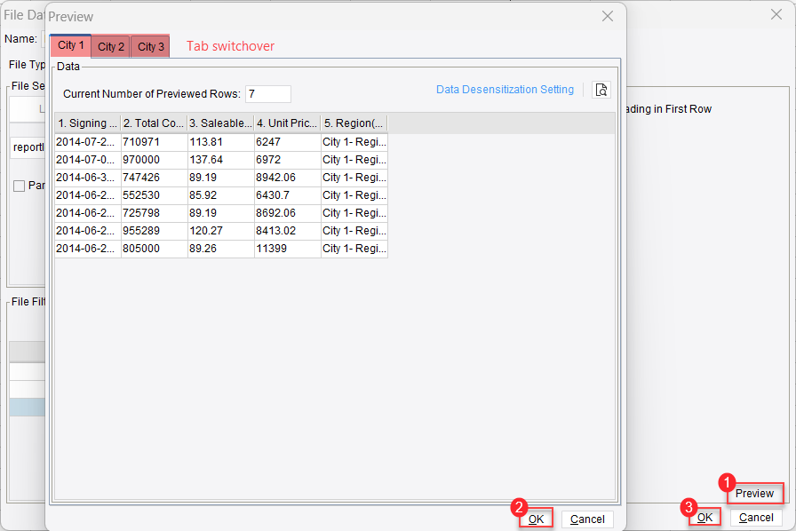 Excel Dataset (Multiple Sheets)-FineReport Help Document