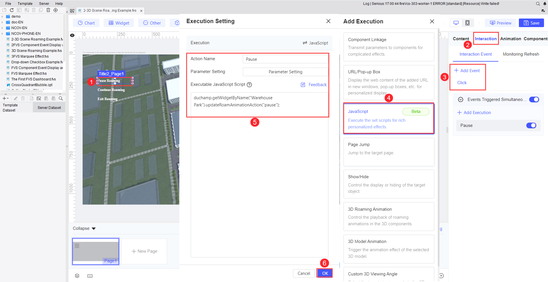 Roaming Animation in 3D Scenes-FineReport Help Document