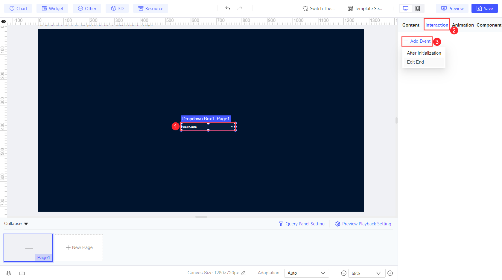 FVS Dropdown Box Widget-FineReport Help Document