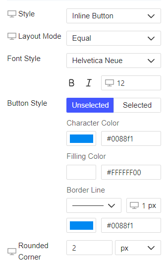FVS Button Group Widget-FineReport Help Document