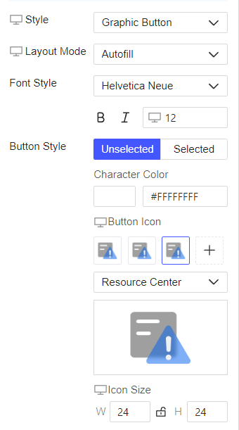 FVS Button Group Widget-FineReport Help Document