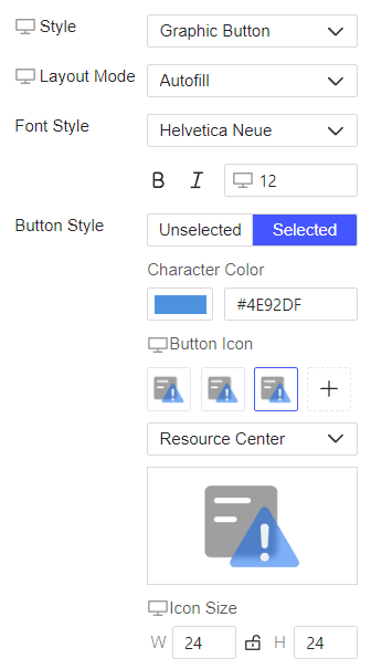 FVS Button Group Widget-FineReport Help Document