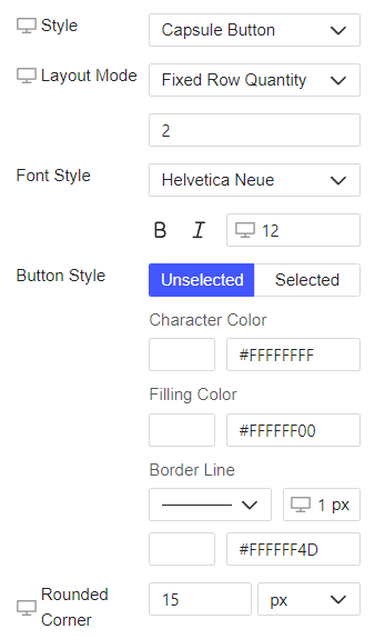 FVS Button Group Widget-FineReport Help Document