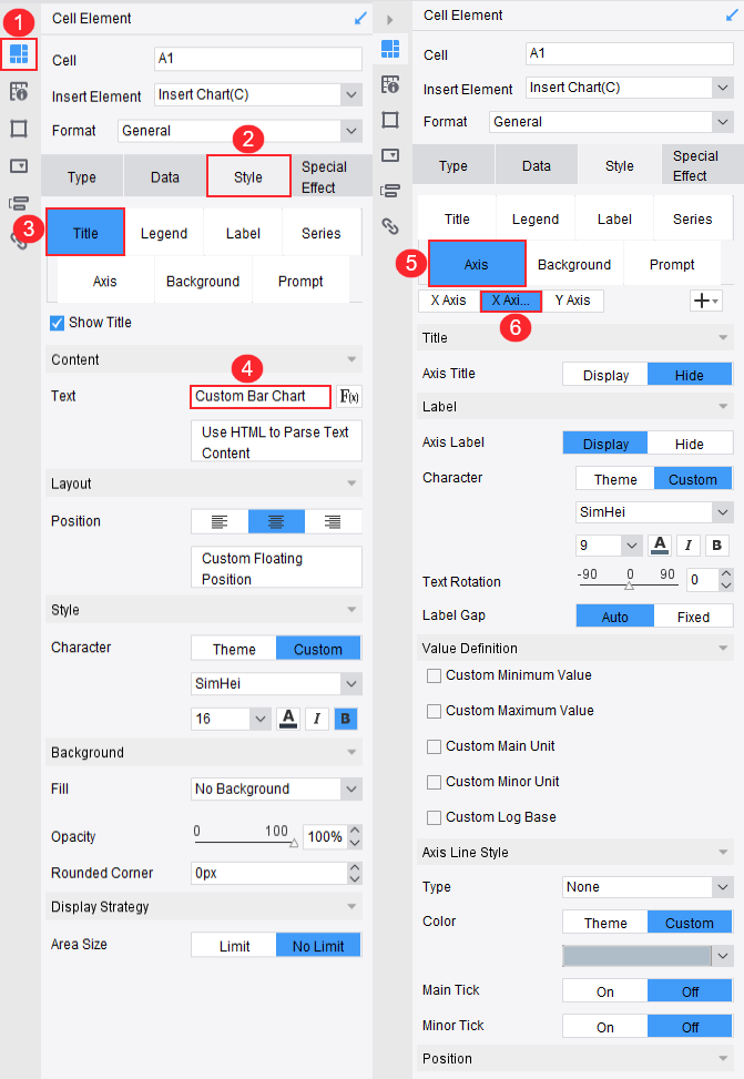Custom Bar Chart-FineReport Help Document