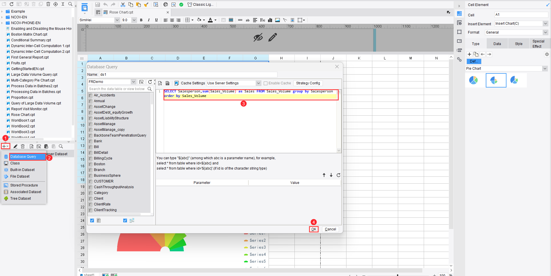 Rose Chart-FineReport Help Document