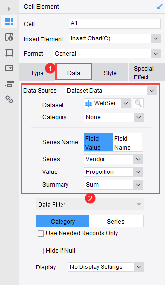 Pie Chart-FineReport Help Document