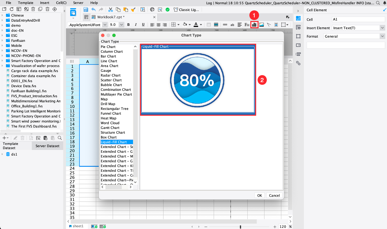 Liquid-Fill Chart-FineReport Help Document