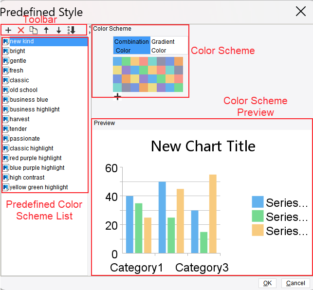 Predefined Chart Color-FineReport Help Document