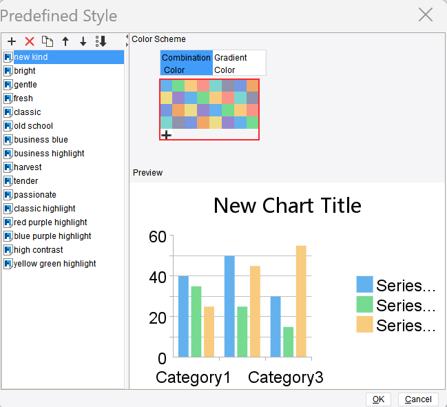 Predefined Chart Color-FineReport Help Document