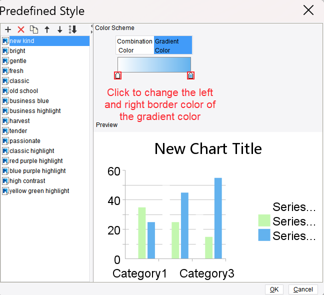 Predefined Chart Color-FineReport Help Document