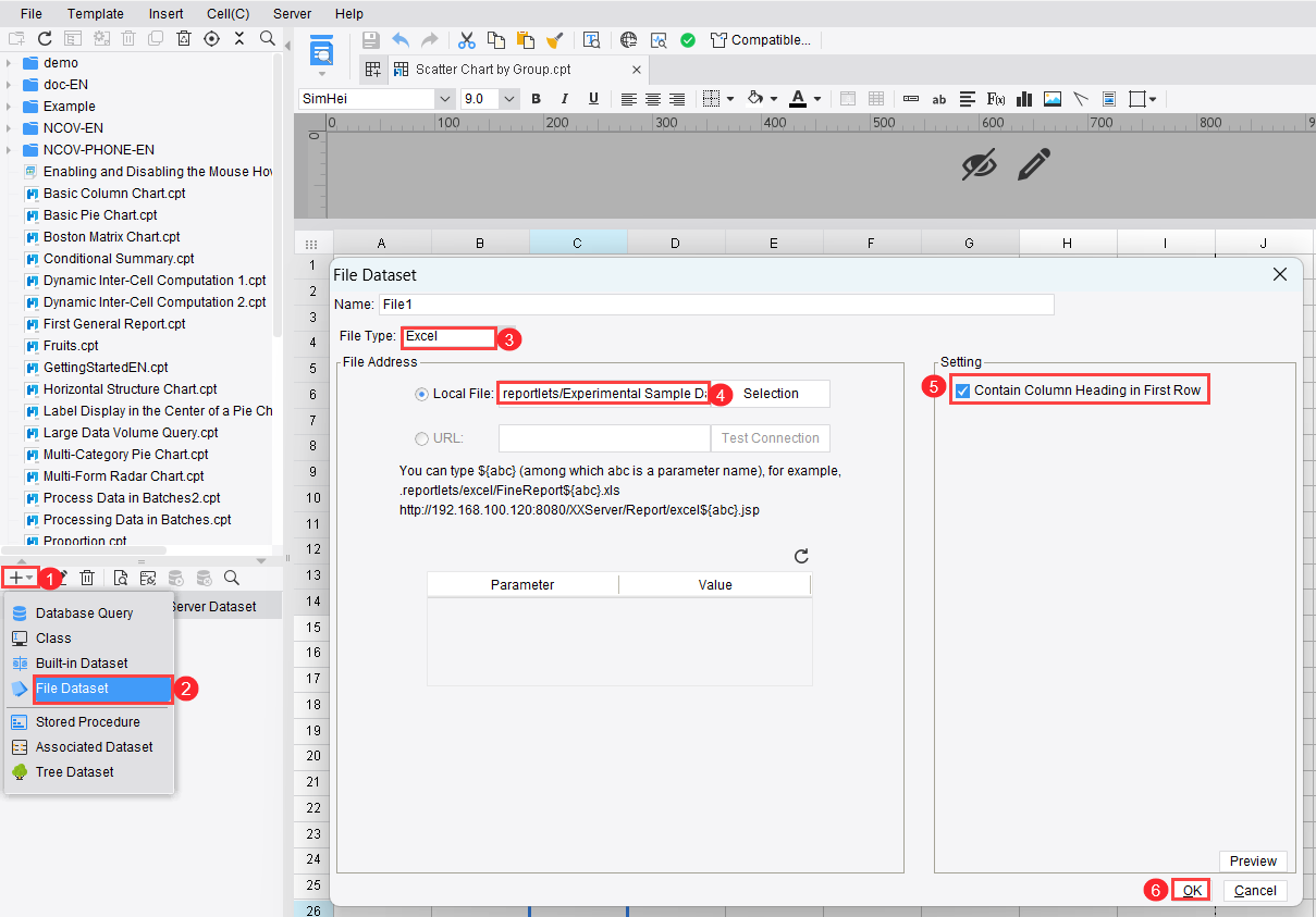 Scatter Chart by Group-FineReport Help Document