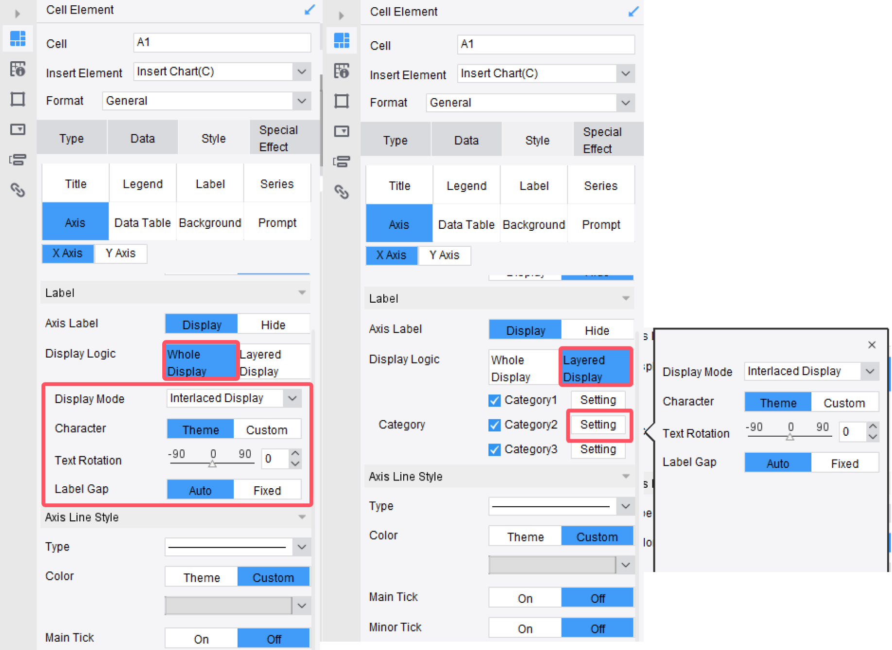 Column Chart with Multi-Category Axes-FineReport Help Document
