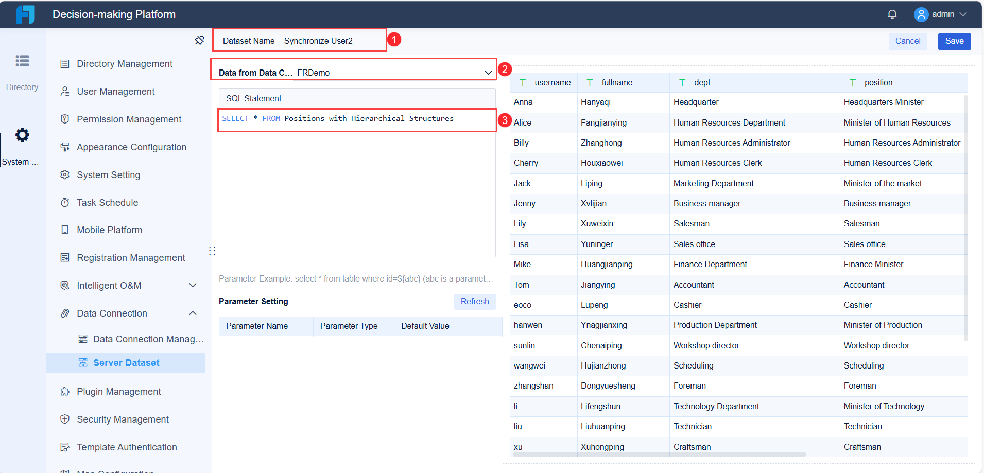 User Synchronization-FineReport Help Document