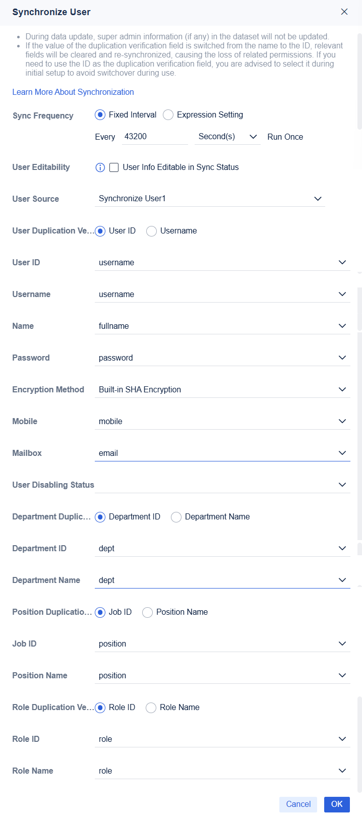User Synchronization-FineReport Help Document