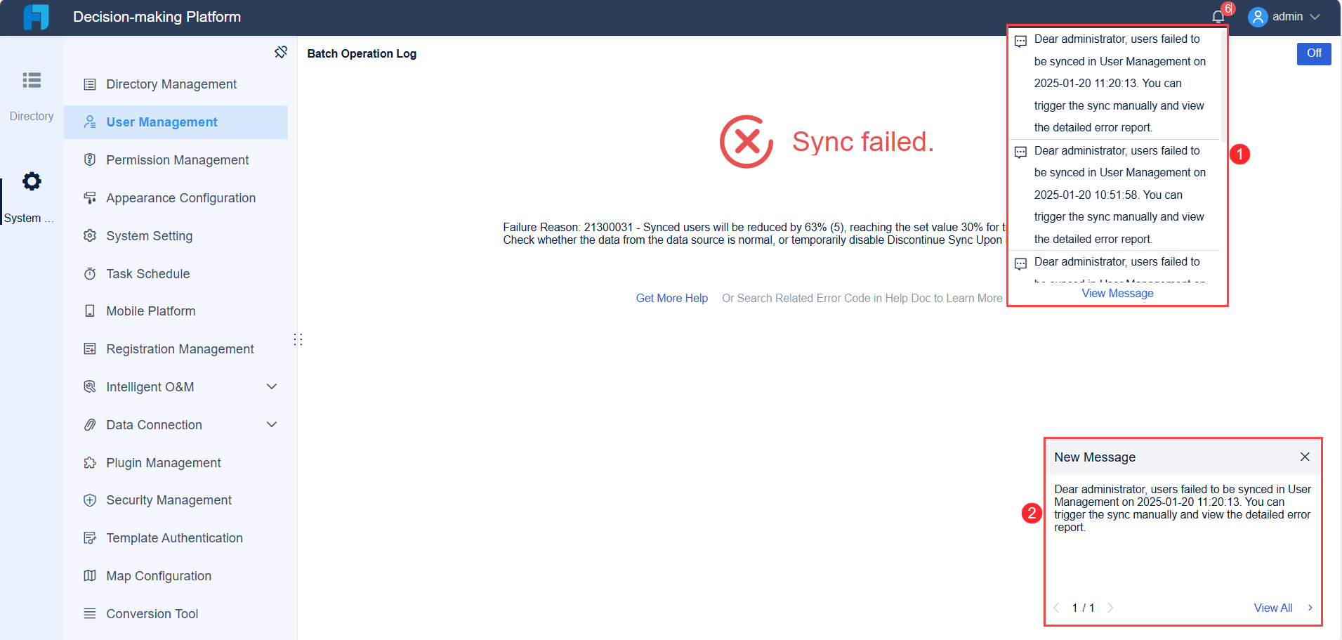 User Synchronization-FineReport Help Document