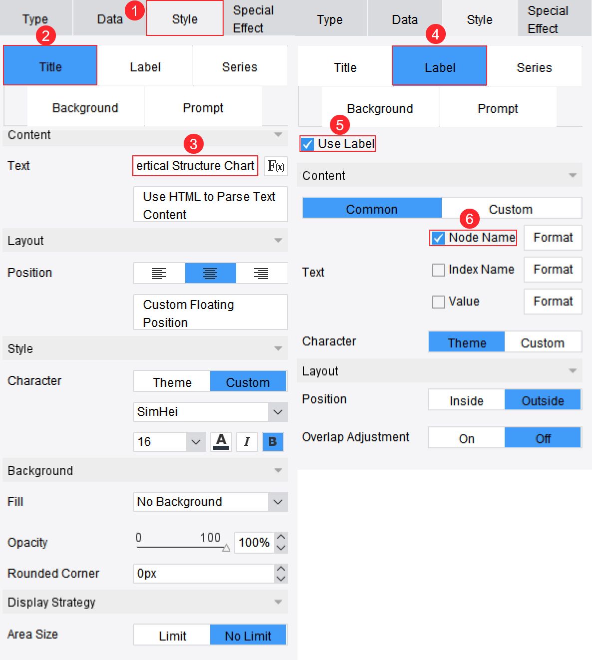 Vertical Structure Chart-FineReport Help Document