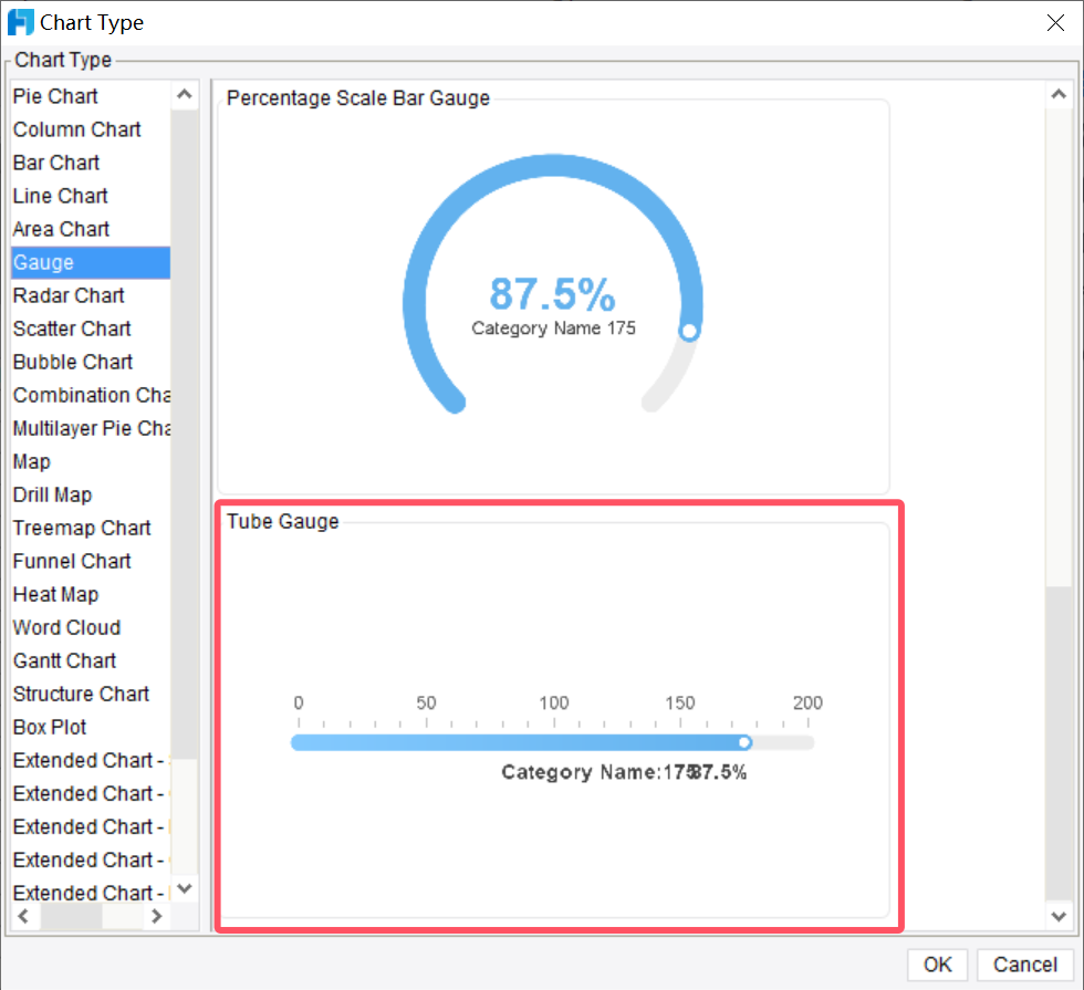 Creating a Progress Bar by the Gauge-FineReport Help Document