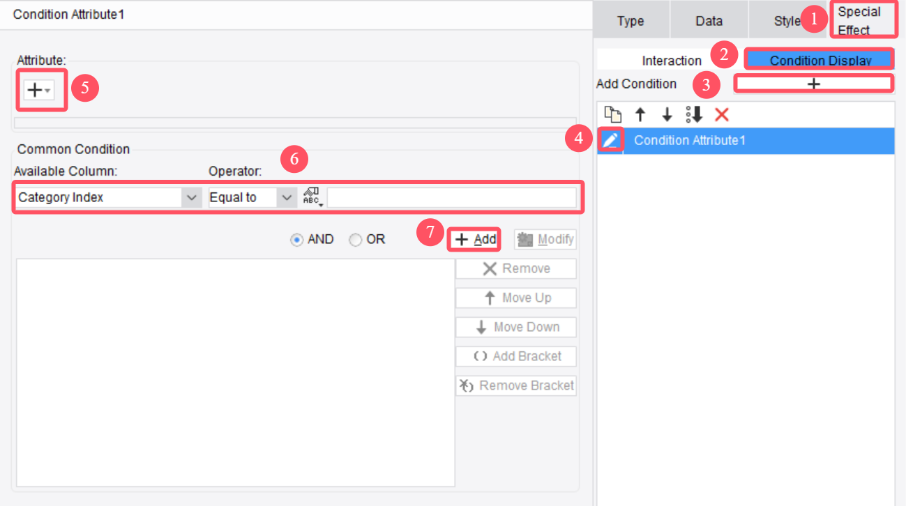 Condition Display in Charts-FineReport Help Document