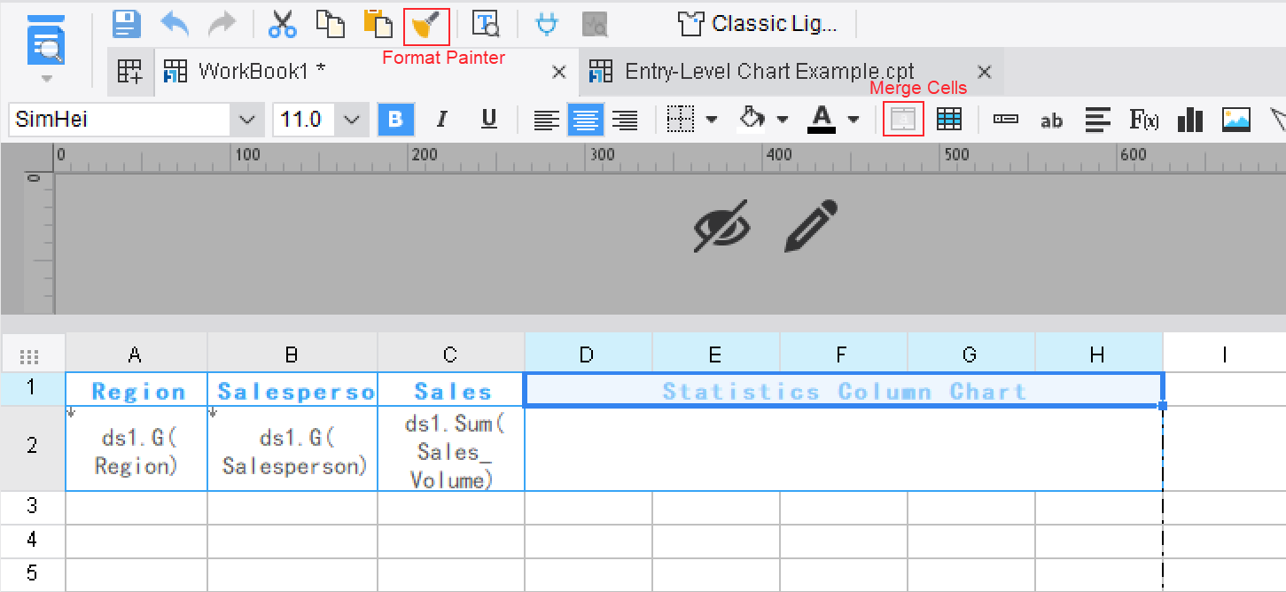 Entry-Level Chart Example-FineReport Help Document