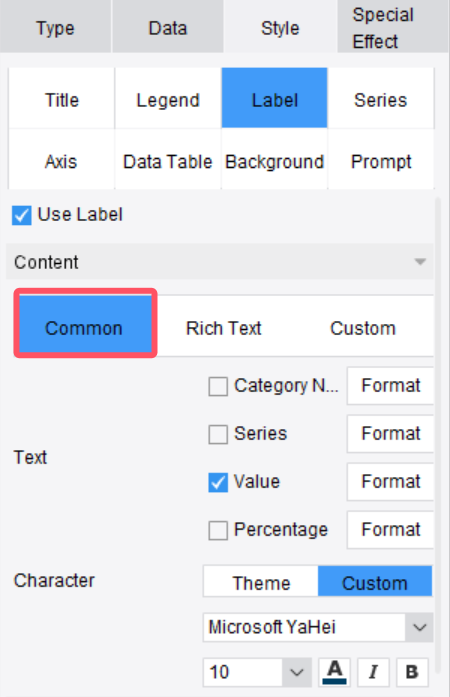 Chart Label-FineReport Help Document
