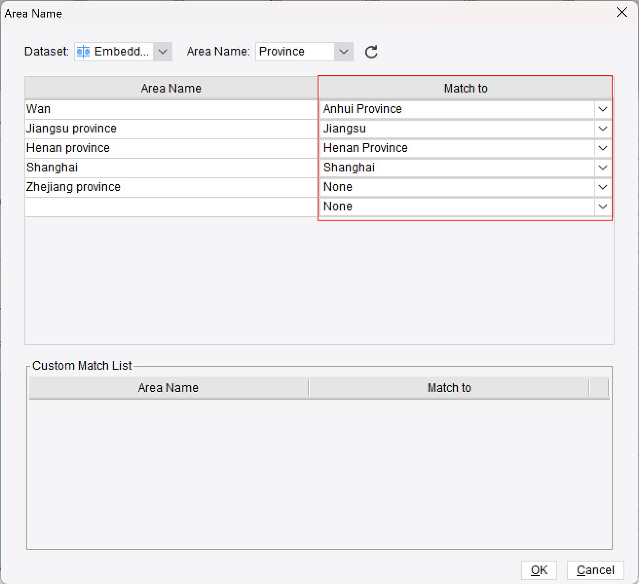 Map Fuzzy Matching-FineReport Help Document