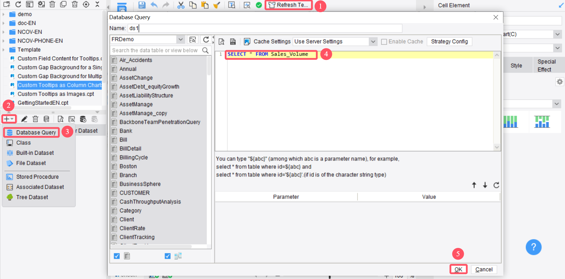 Custom Tooltip Style-FineReport Help Document