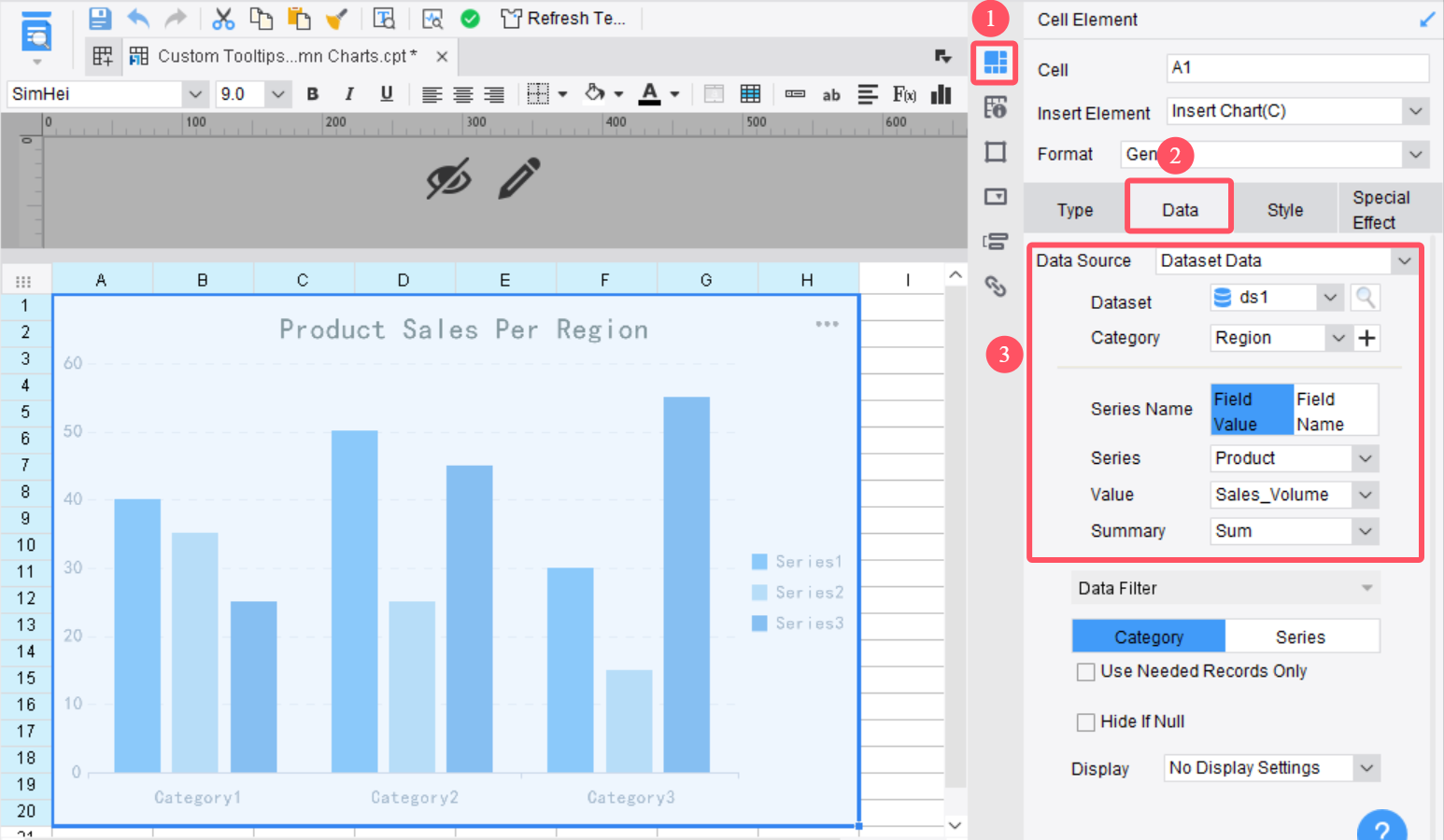 Custom Tooltip Style-FineReport Help Document