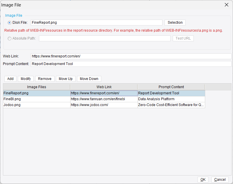 Image Carousel-FineReport Help Document