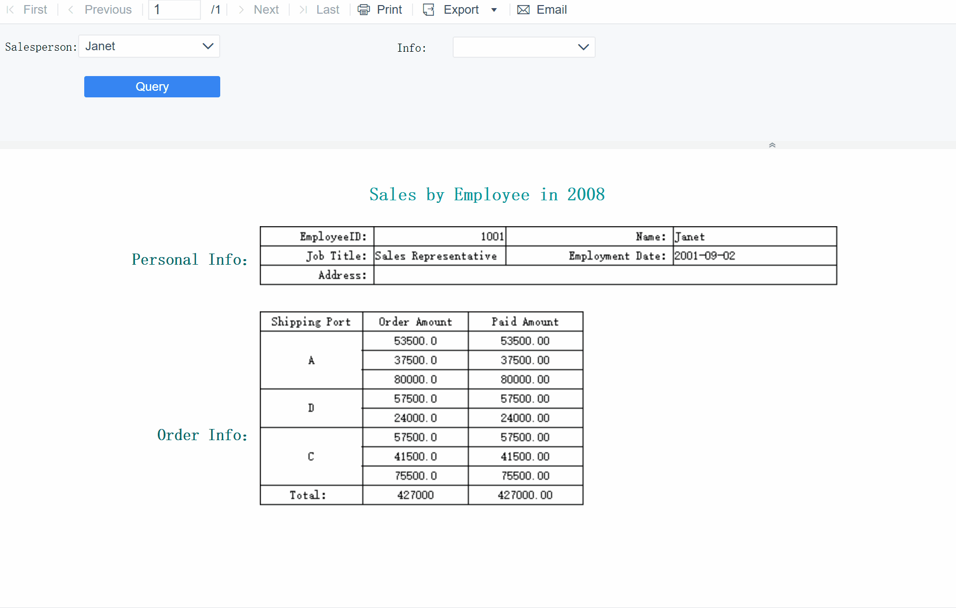 Cell Hiding by Condition Attribute-FineReport Help Document