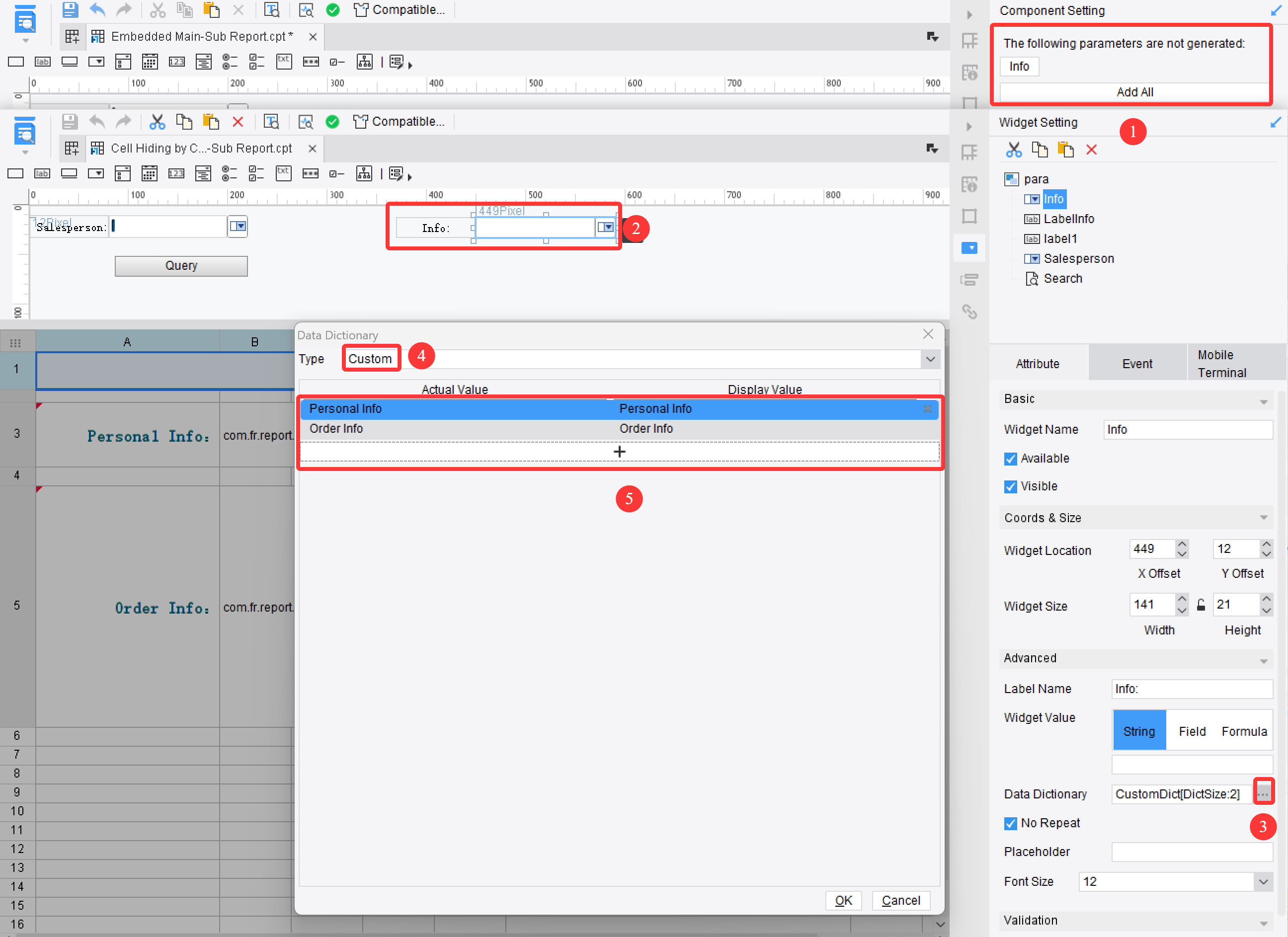 Cell Hiding by Condition Attribute-FineReport Help Document