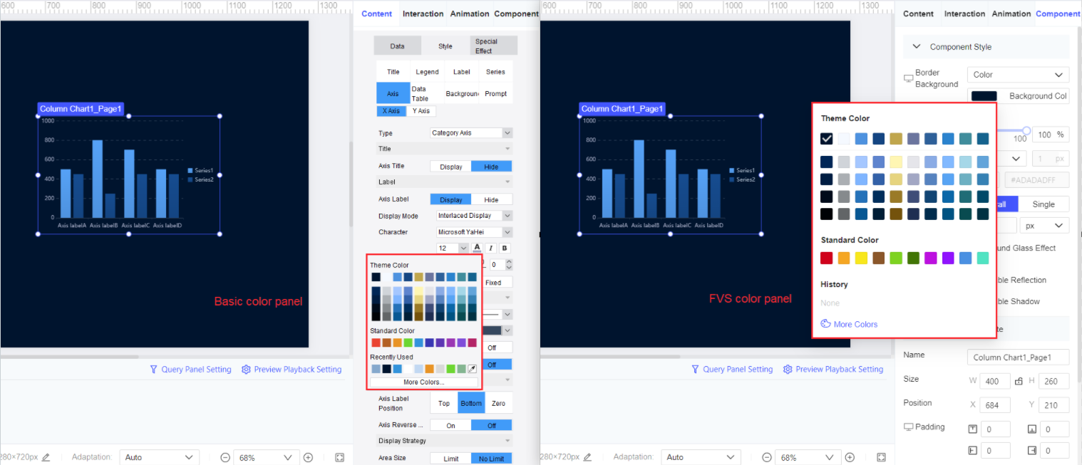 FVS Color Panel-FineReport Help Document